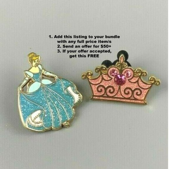 Disney | Other | Disney 28 Cinderella 2007 Princess Crown Pins | Poshmark